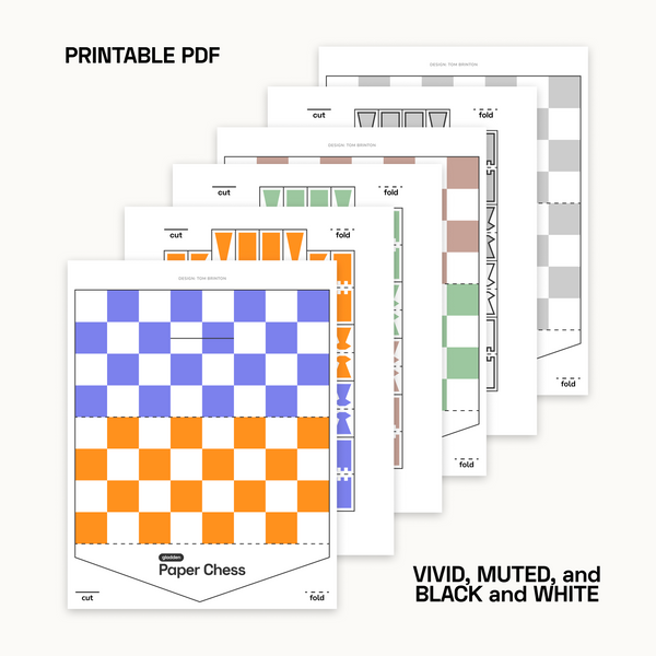 Paper Chess Printable PDF – Gladden Design